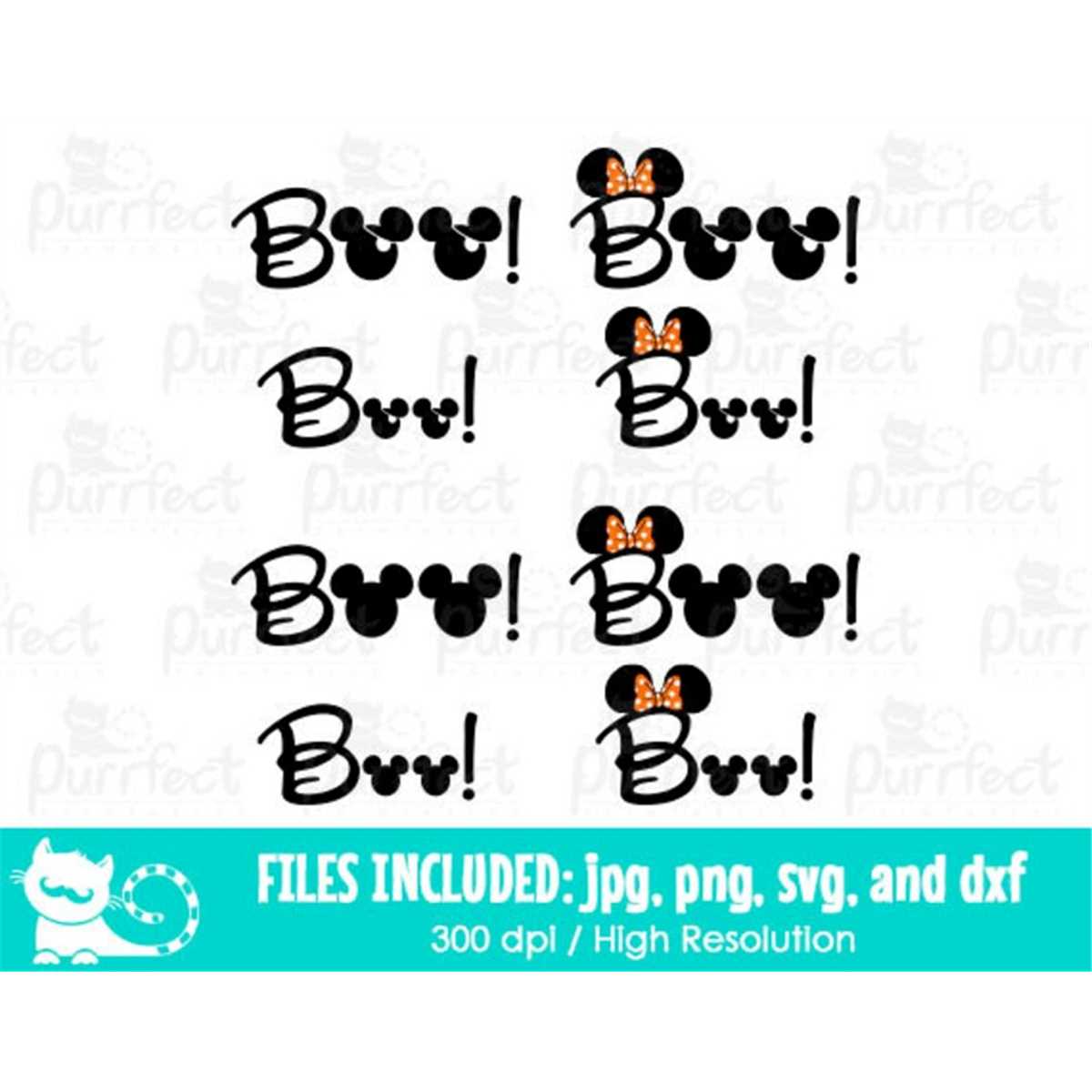 Mouse Boo Pirate Head SVG, Boo Word SVG, Digital Cut Files i - Inspire ...