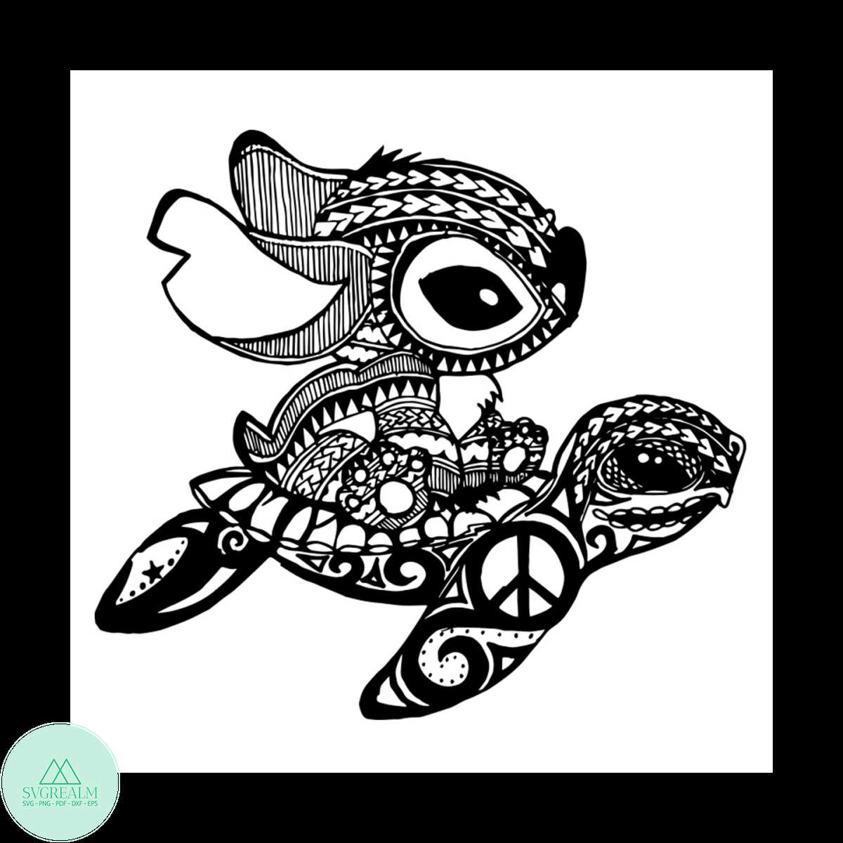 Stitch And Turtle Svg, Mandala Svg, Turtle Svg, Stitch Svg, | Inspire ...