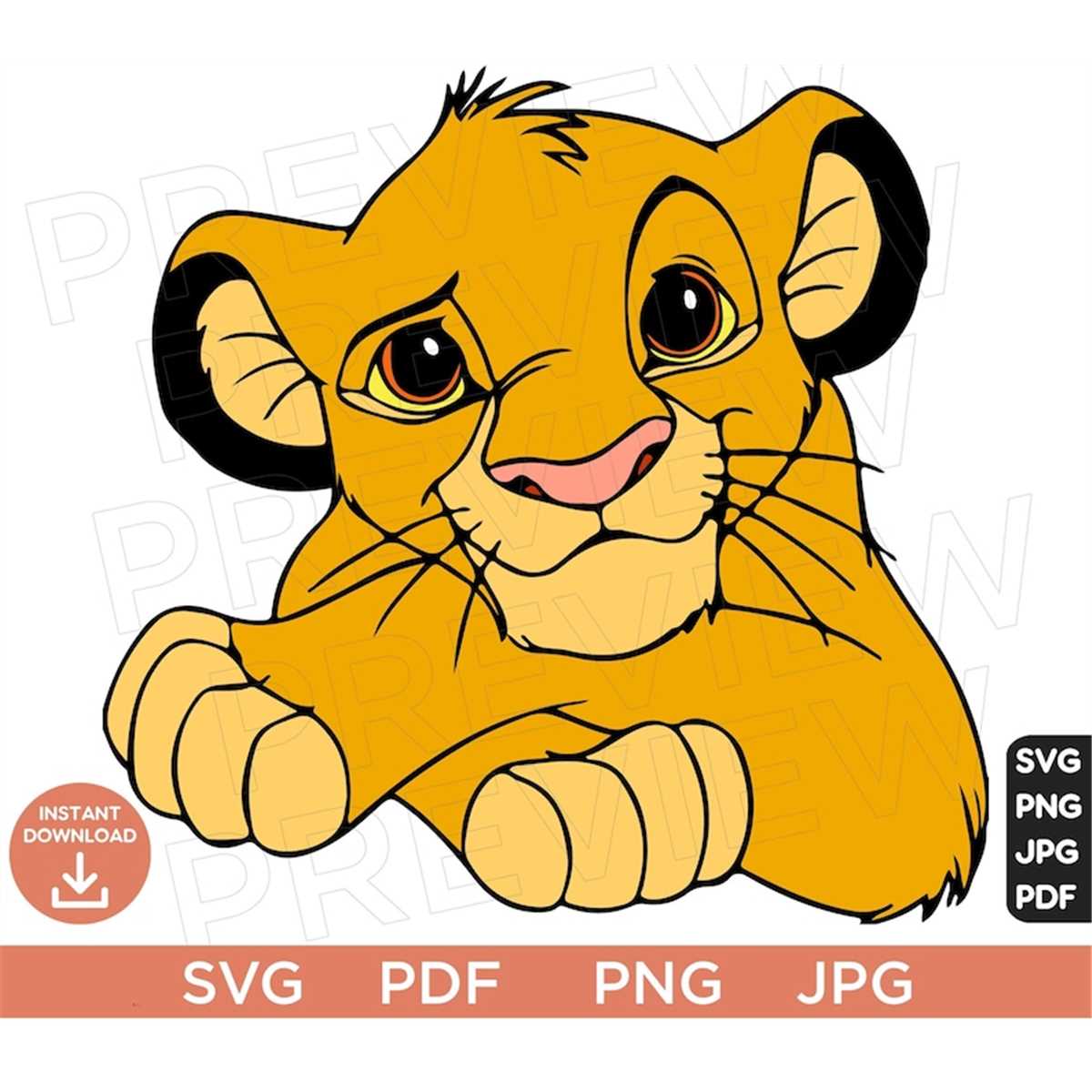 The Lion King SVG , Simba Svg , Disneyland Ears Clipart Svg | Inspire ...