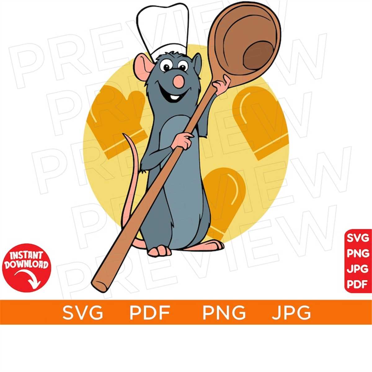Anyone Can Cook Svg Remy Mouse Ratatouille SVG Disneyland Ea | Inspire ...