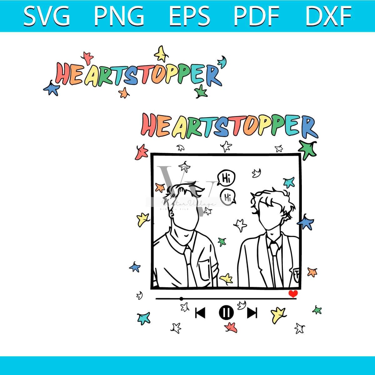 Heartstopper Gay Panic SVG Nick and Charlie SVG Download | Inspire Uplift
