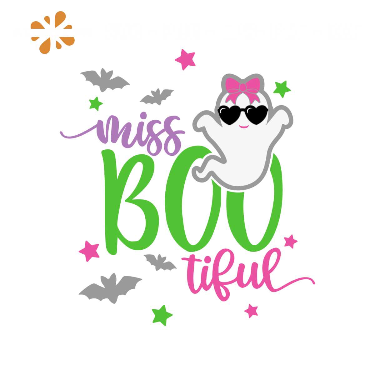 Mis Boo Tiful Cute Halloween Ghost SVG Digital Cricut File | Inspire Uplift