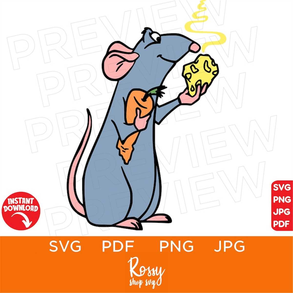 Remy Ratatouille SVG , Disneyland Ears, Clipart, Anyone Can | Inspire ...