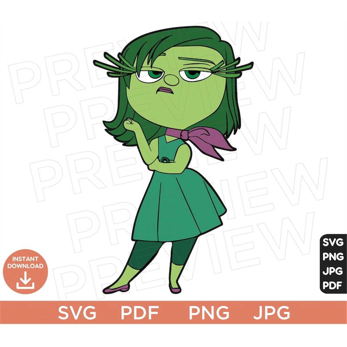 Inside out SVG , Disgust svg , Disneyland Ears Clipart Layer - Inspire ...