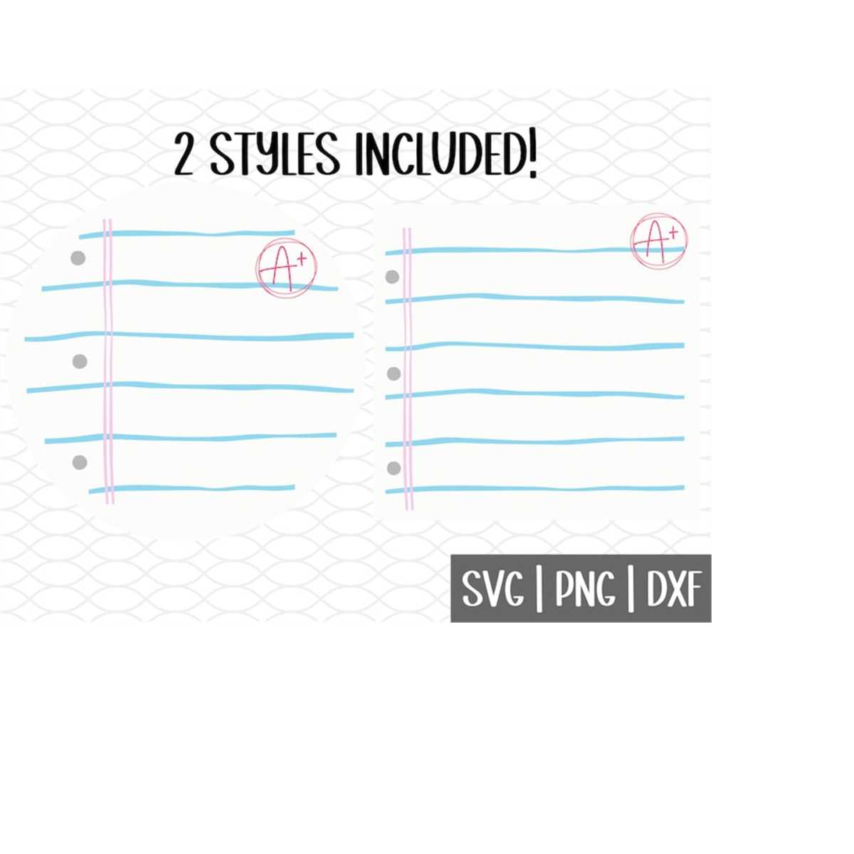 Teacher Notebook Page SVG | Teacher Lined Paper Ornament SVG | Inspire ...