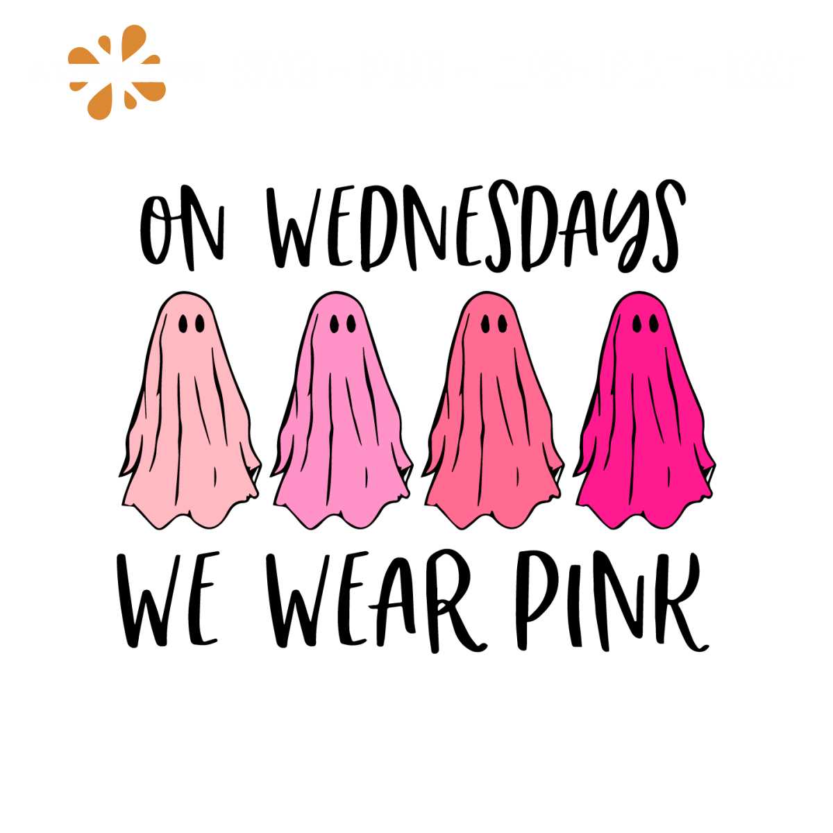 On Wednesday We Wear Pink Ghost Vintage SVG Cricut File | Inspire Uplift