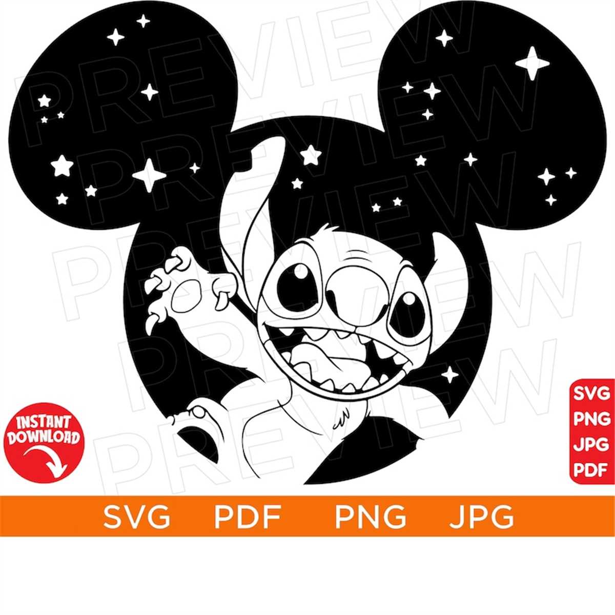 Stitch Disneyland Ears Svg, Stitch svg Ears svg png clipart, - Inspire ...