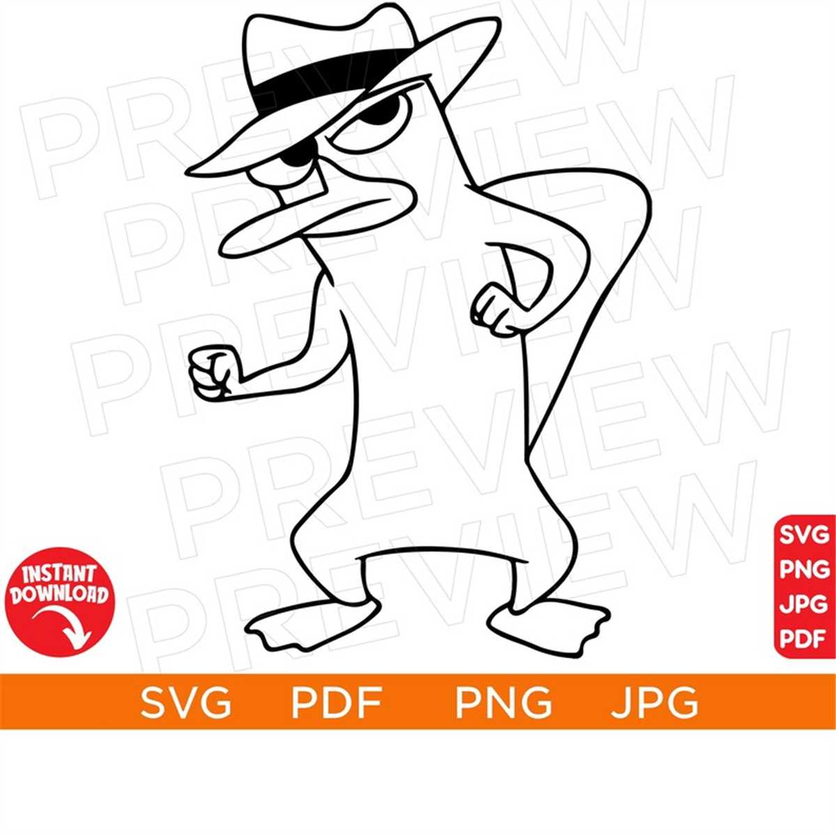 Perry the Platypus SVG, Phineas and Ferb SVG Disneyland Ears | Inspire ...