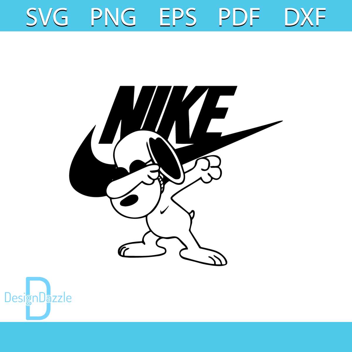 Funny Dabbing Snoopy Nike Logo SVG Cutting Digital File | Inspire Uplift