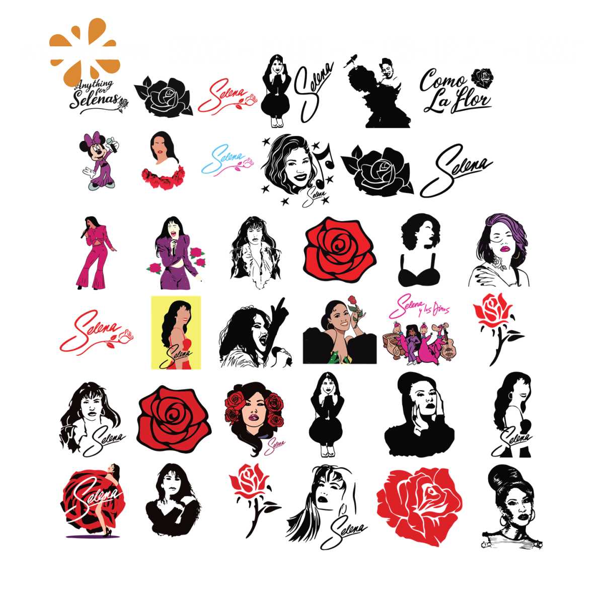 Selena Quintanilla Singer SVG Bundle Graphic Design Files | Inspire Uplift