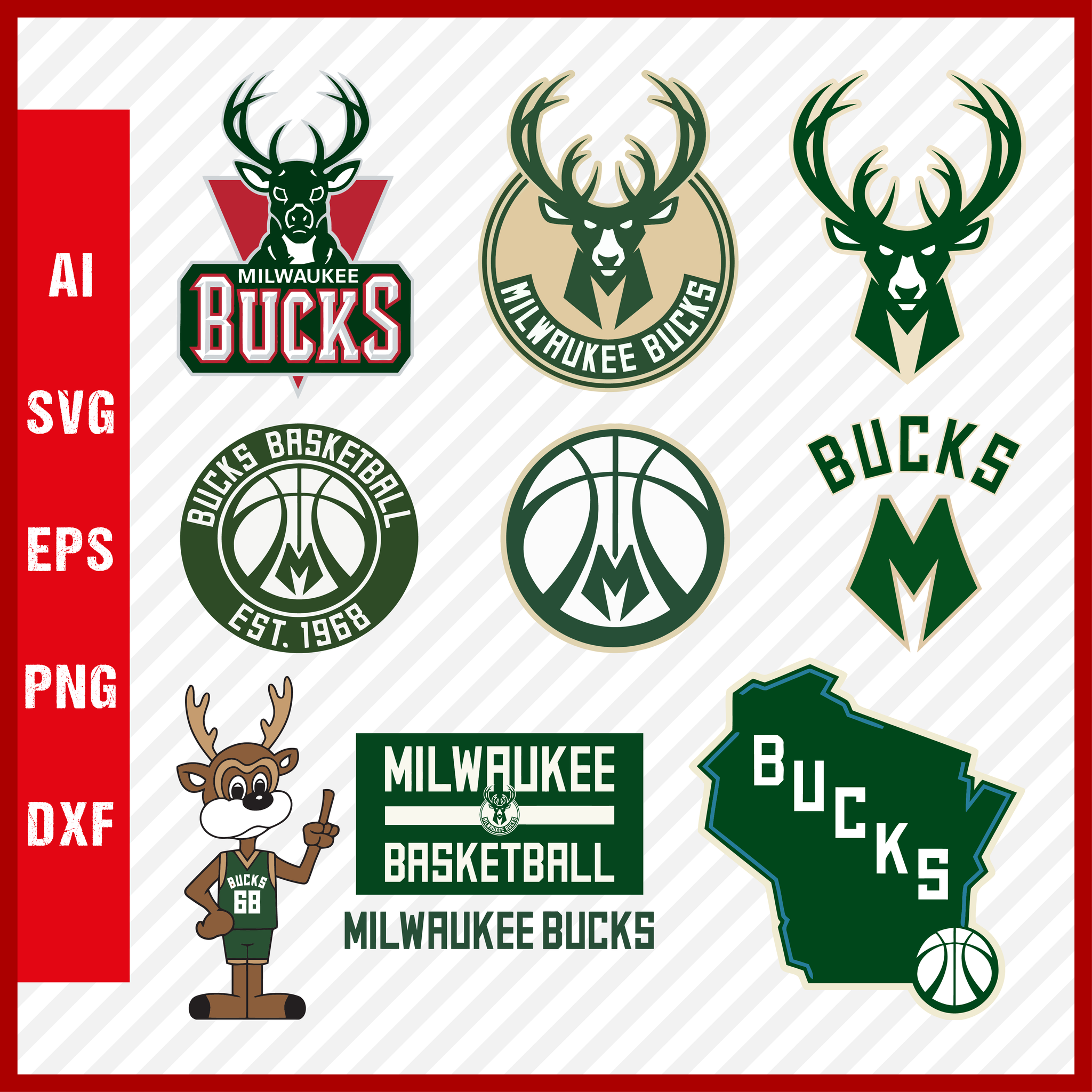 Milwaukee Bucks Logo, Milwaukee Bucks SVG, Milwaukee Bucks N | Inspire ...
