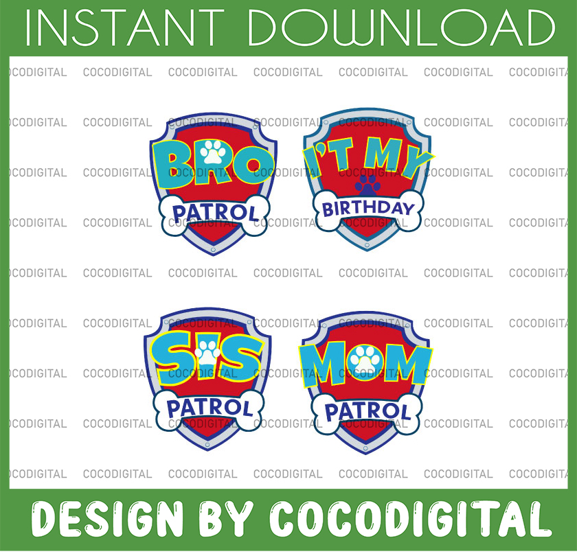 Paw Patrol Family Svg, Boy Birthday Matching Svg, Birthday 2 | Inspire ...