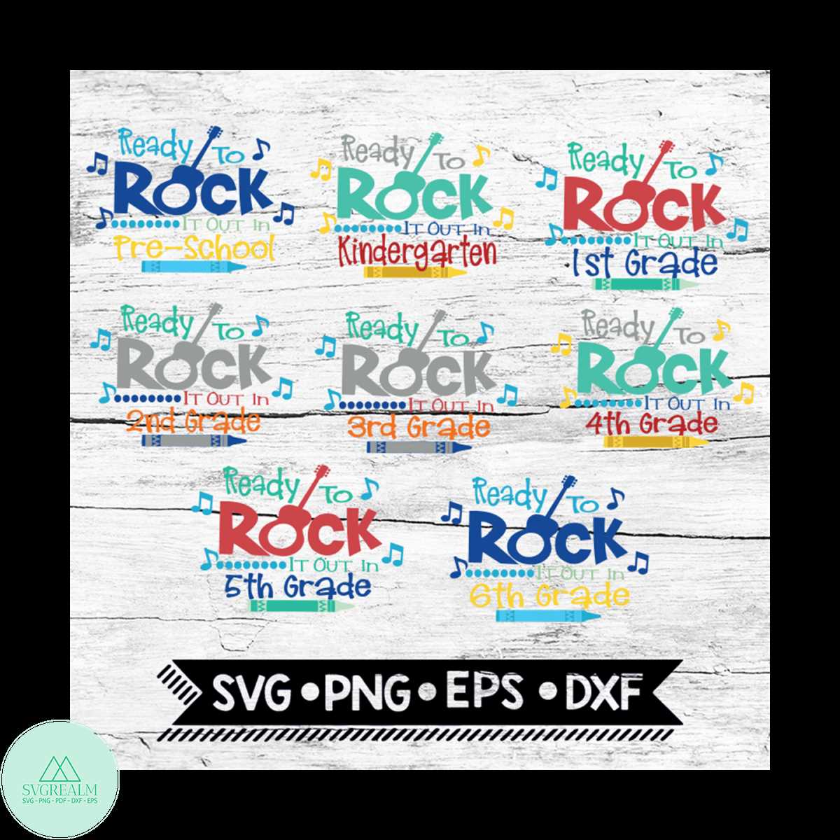 Back to school, svg, Ready to Rock School Grade SVG, Bundle, | Inspire ...