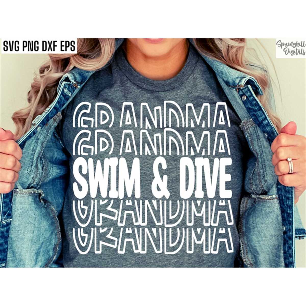 Swim and Dive Grandma | Swim Team Svgs | Swimmer Gma Pngs | - Inspire ...