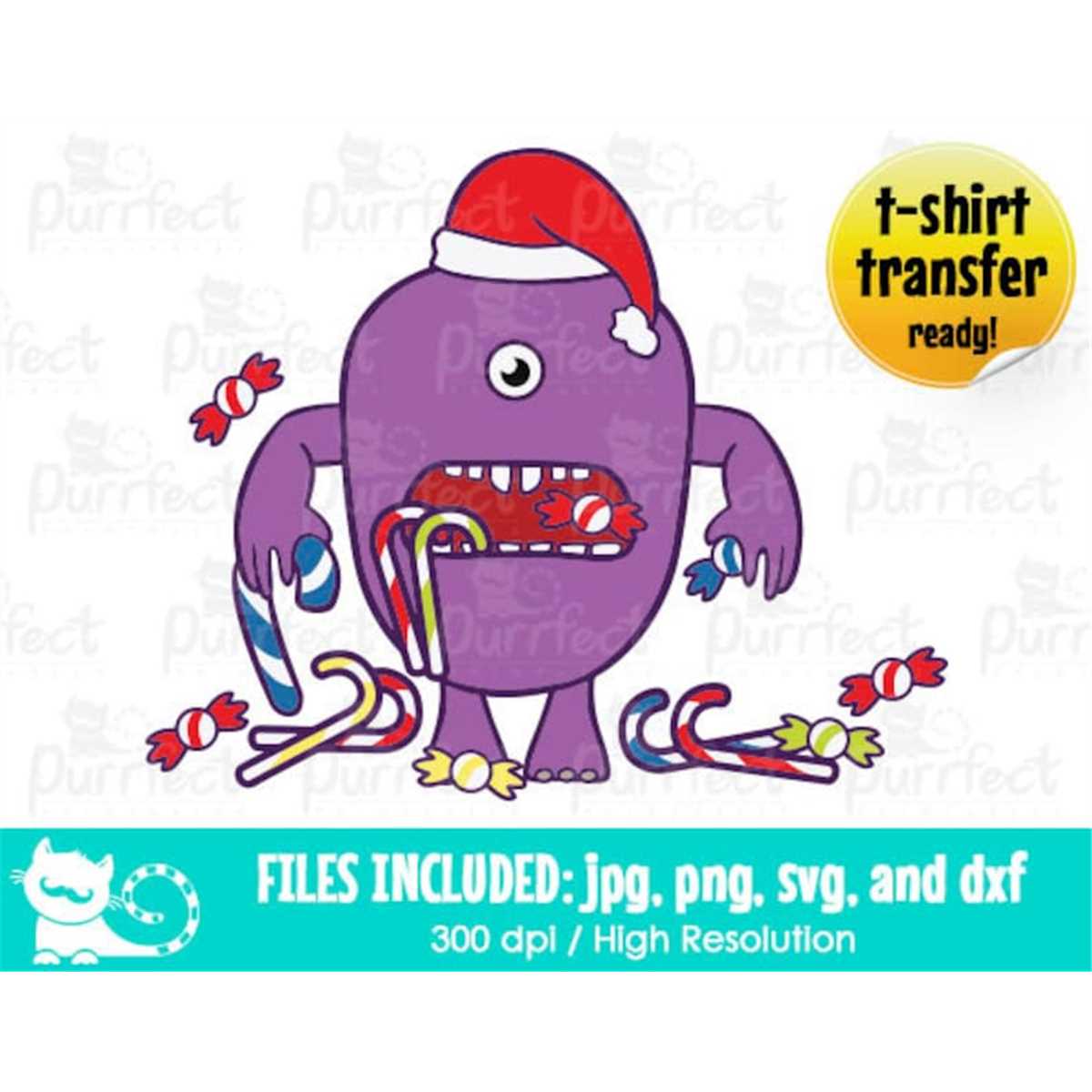 Monster Purple Monster SVG, Digital Cut Files in svg, dxf, p | Inspire ...