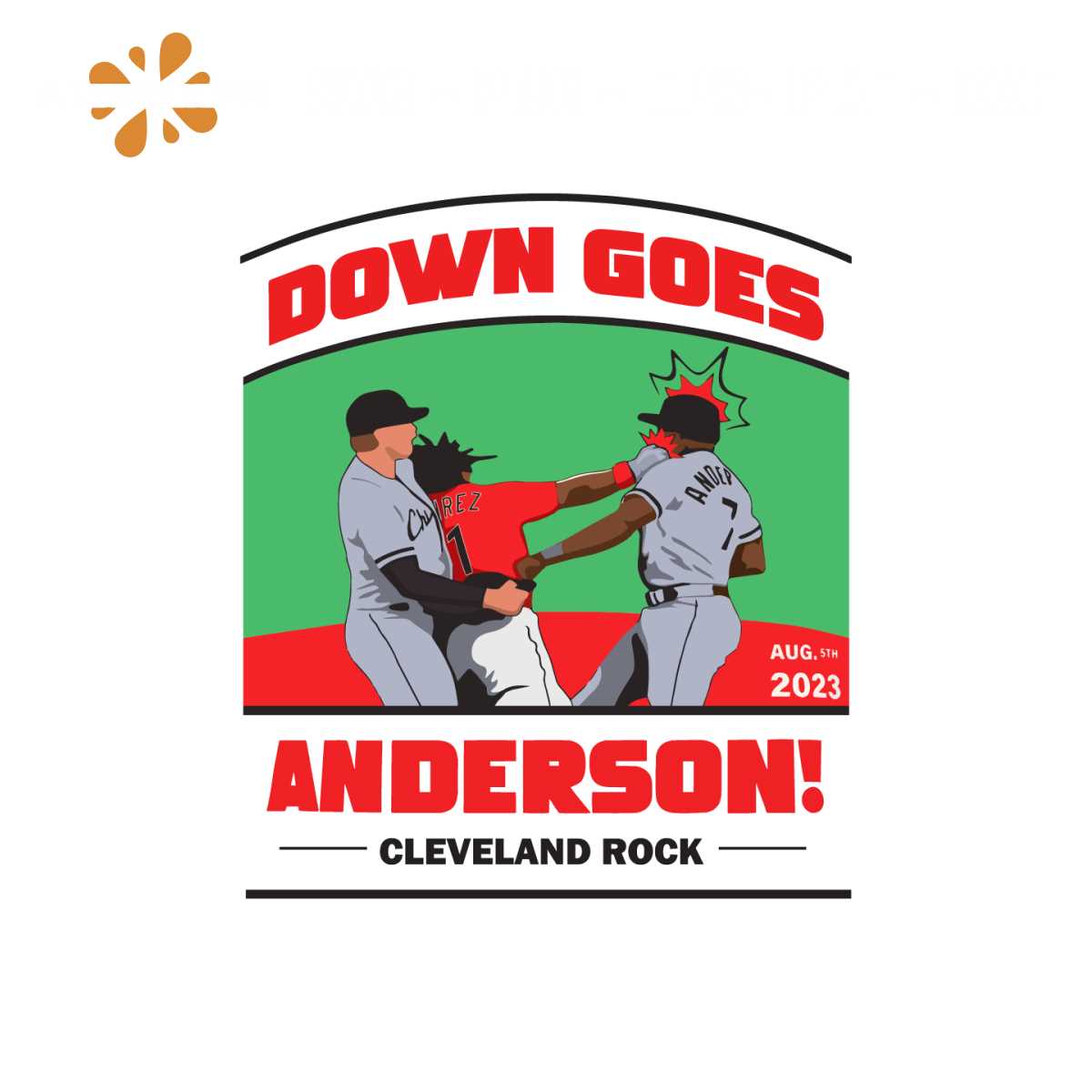 Jose Ramirez vs Tim Anderson SVG Down Goes Anderson SVG | Inspire Uplift
