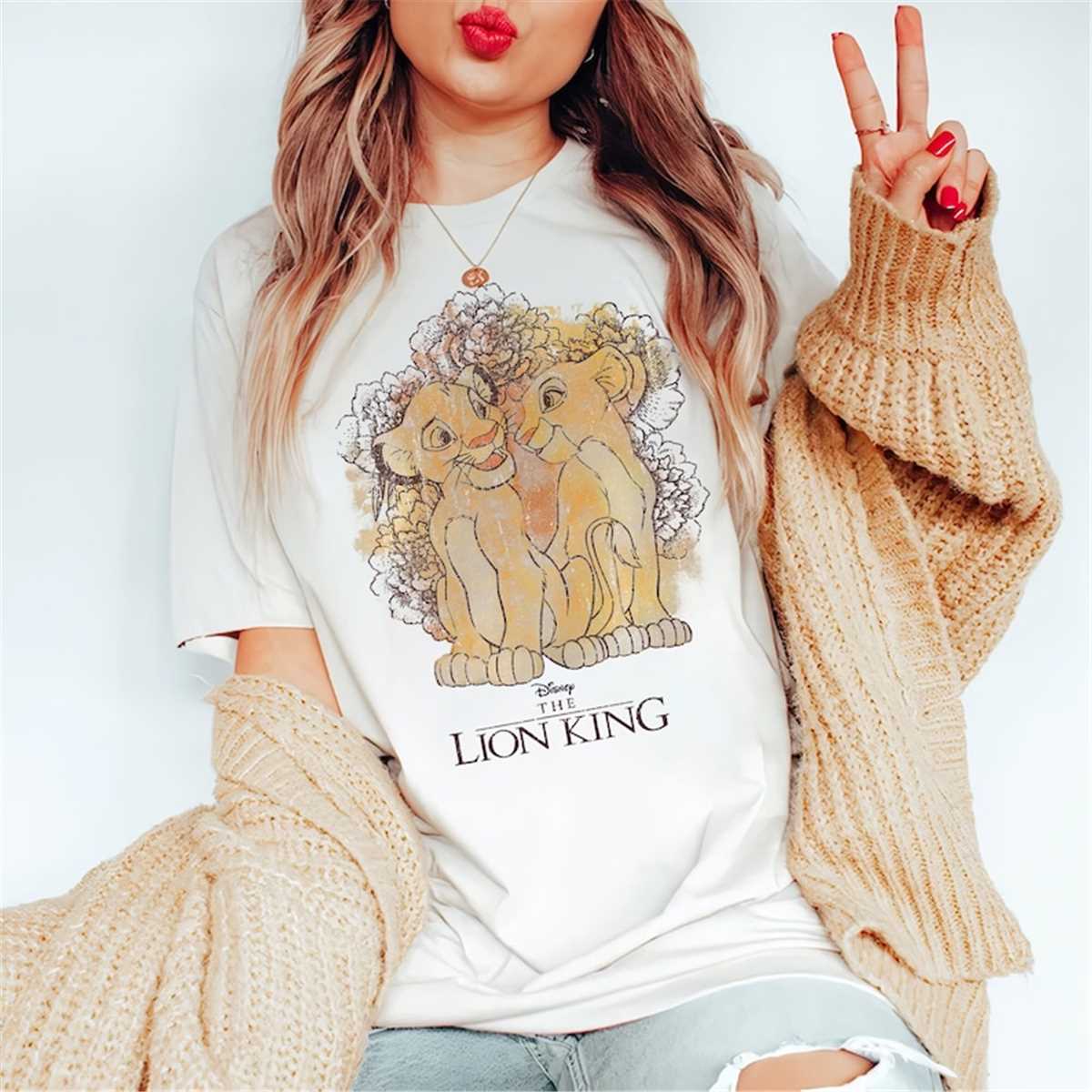 Disney The Lion King Simba And Nala Watercolor Graphic Retro | Inspire ...