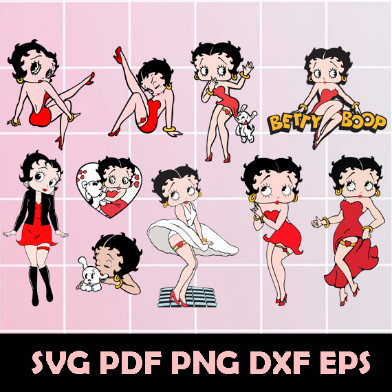Betty Boop Svg, Betty Boop Clipart, Betty Boop Png, Betty Bo | Inspire ...