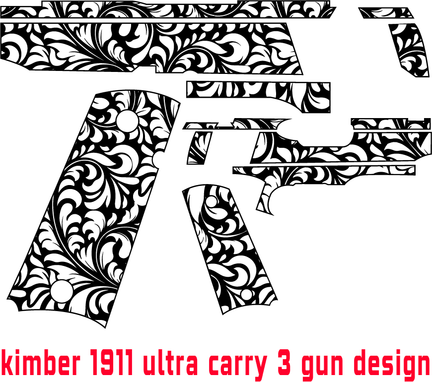 Kimber 1911 ultra carry seamless floral pattern vector svg f | Inspire ...