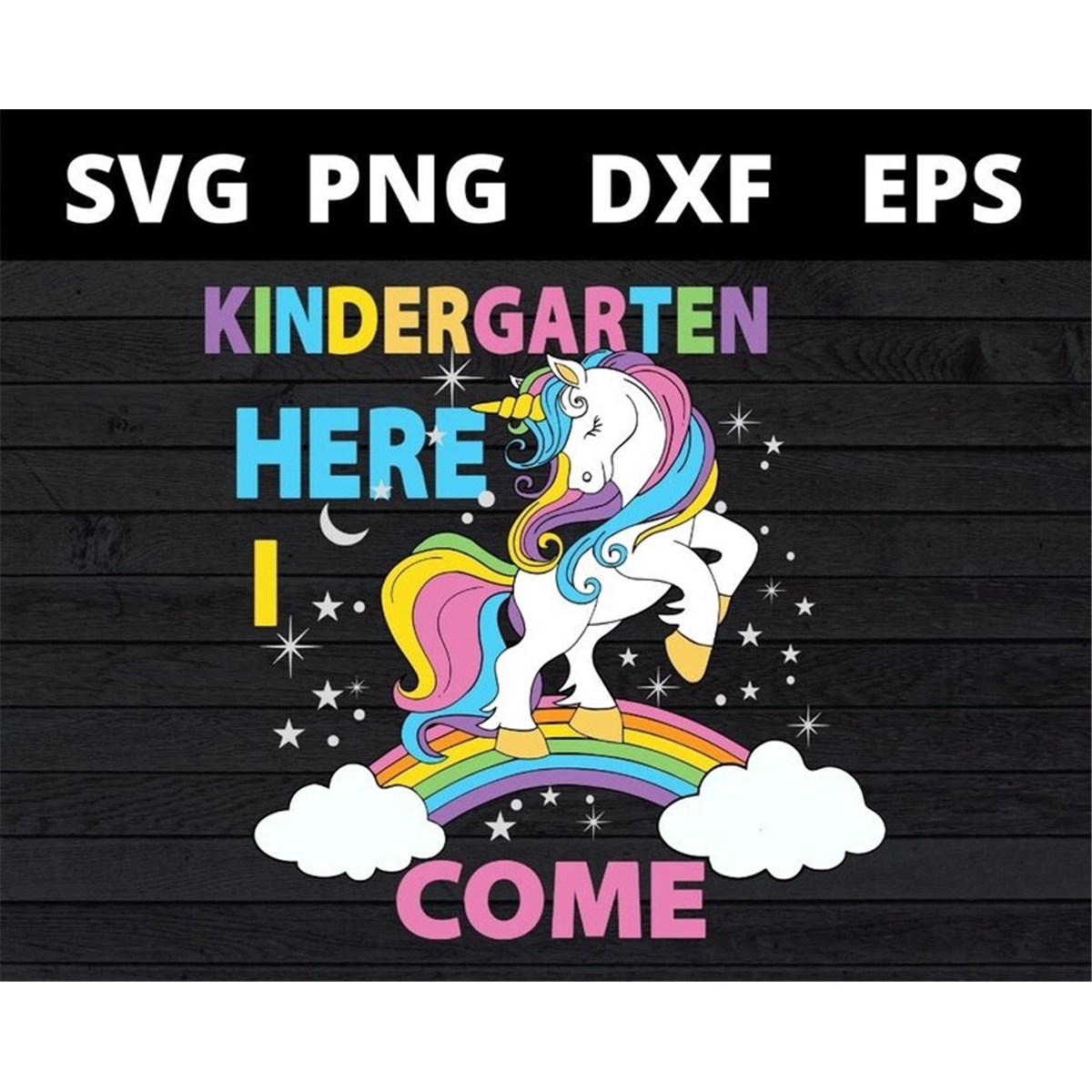 Unicorn Kindergarten Here I Come Back To School Kindergarten - Inspire ...