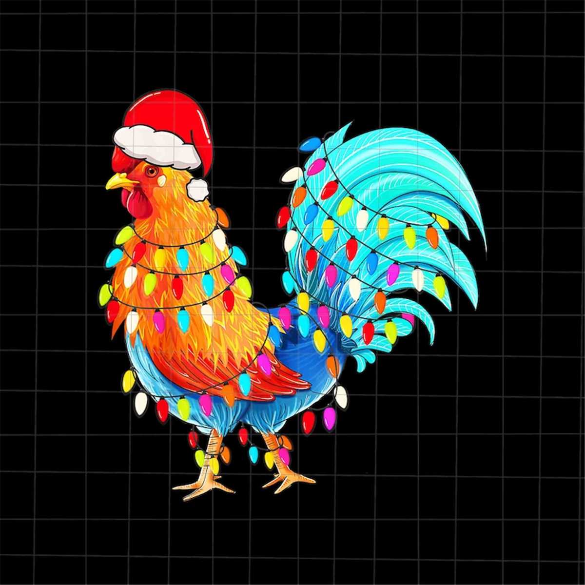 Christmas Lights Chicken Png, Chicken Xmas Tree Png, Chicken | Inspire ...