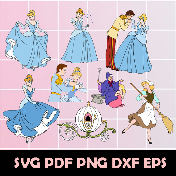 Cinderella Clipart SVG, Cinderella Svg, Cinderella Clipart, | Inspire ...