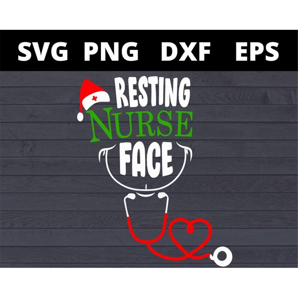 resting nurse face svg files for cricut, christmas nurse svg | Inspire ...