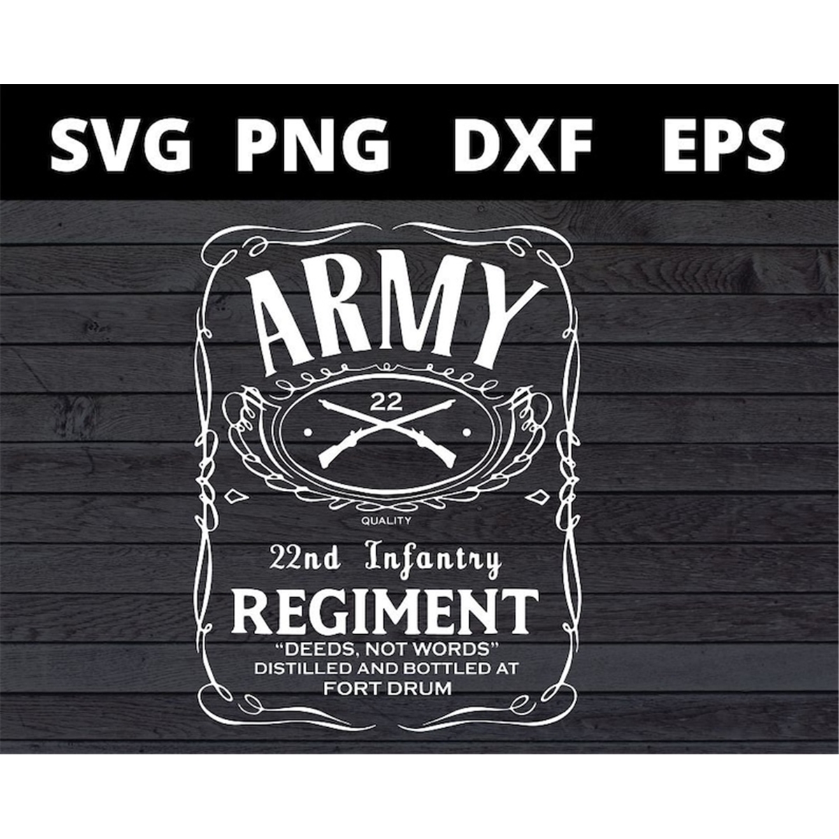 Army 22nd Infantry Regiment Deeds Not Words svg files for cr | Inspire ...