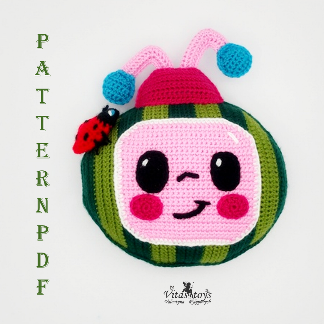 Crochet Amigurumi watermelon rag doll Pattern | Inspire Uplift