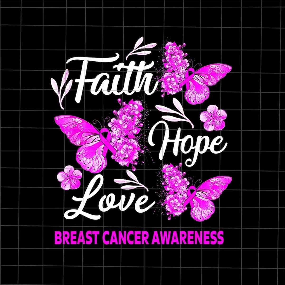 Faith Hope Love Butterfly Png, Butterfly Breast Cancer Aware | Inspire ...