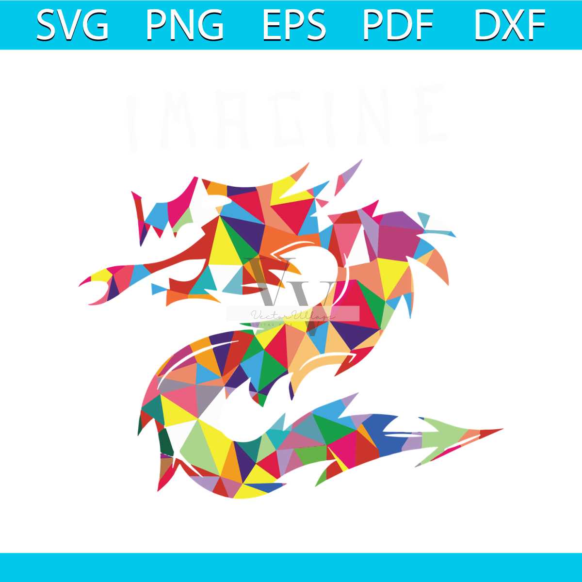 Colorful Dragon Art Imagine Dragons SVG Cutting Digital File | Inspire ...