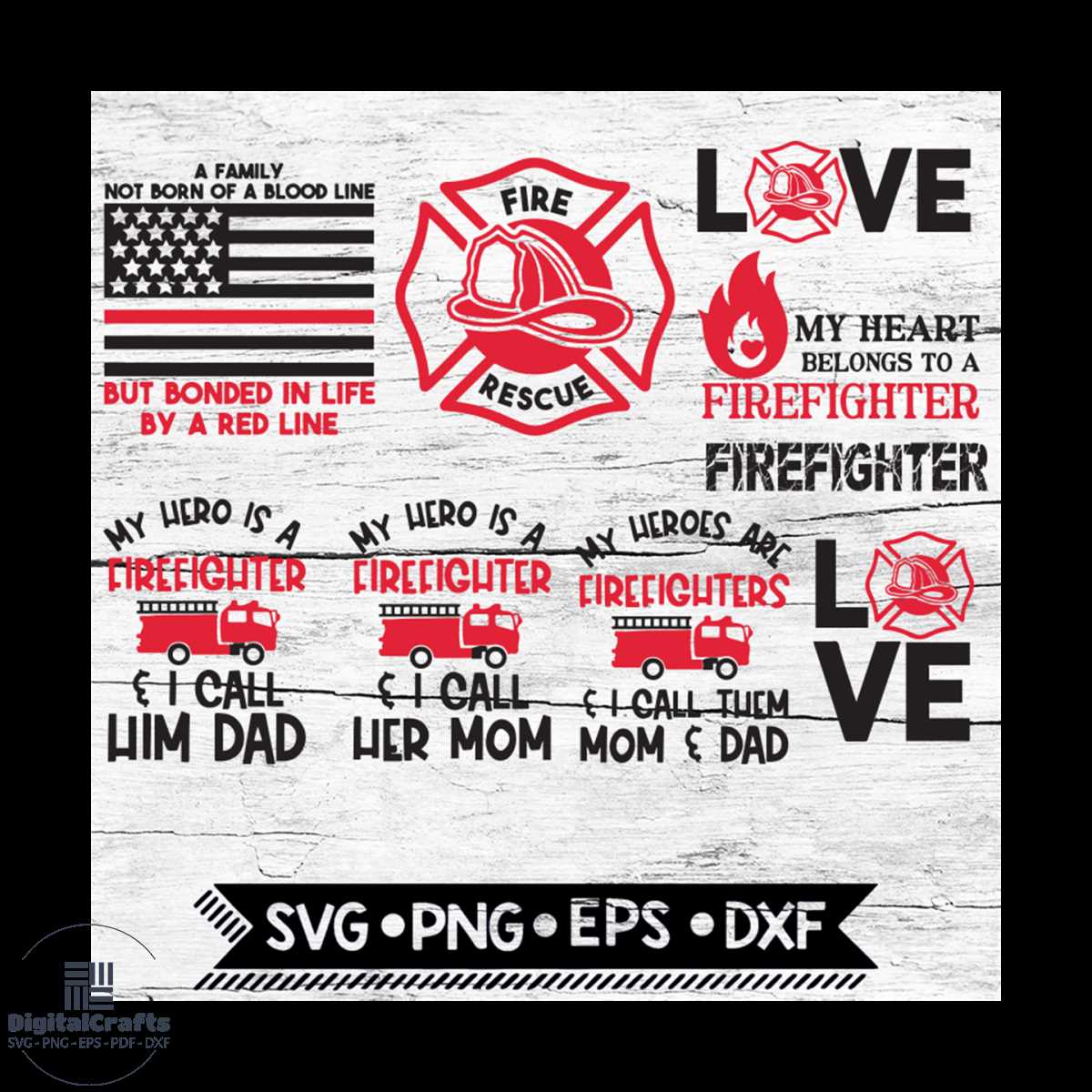 Firefighter Svg, Bundle, files for cricut, Svg, Family Svg | Inspire Uplift