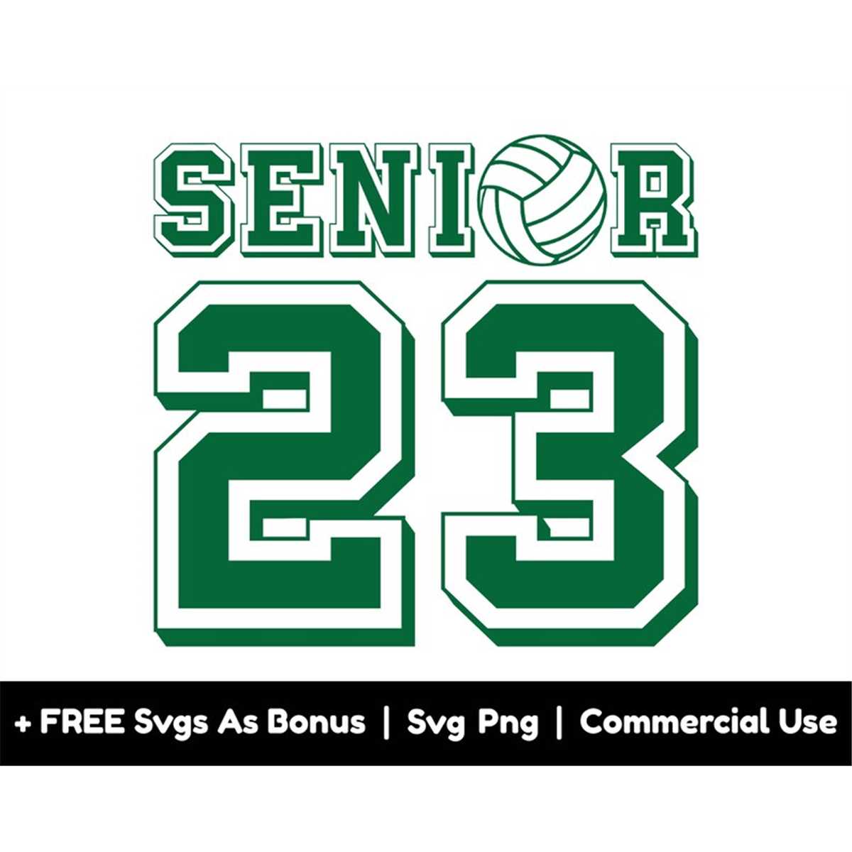 Senior 23 Svg Png Files, Volleyball Fan Svg, Sport Lover Svg - Inspire ...
