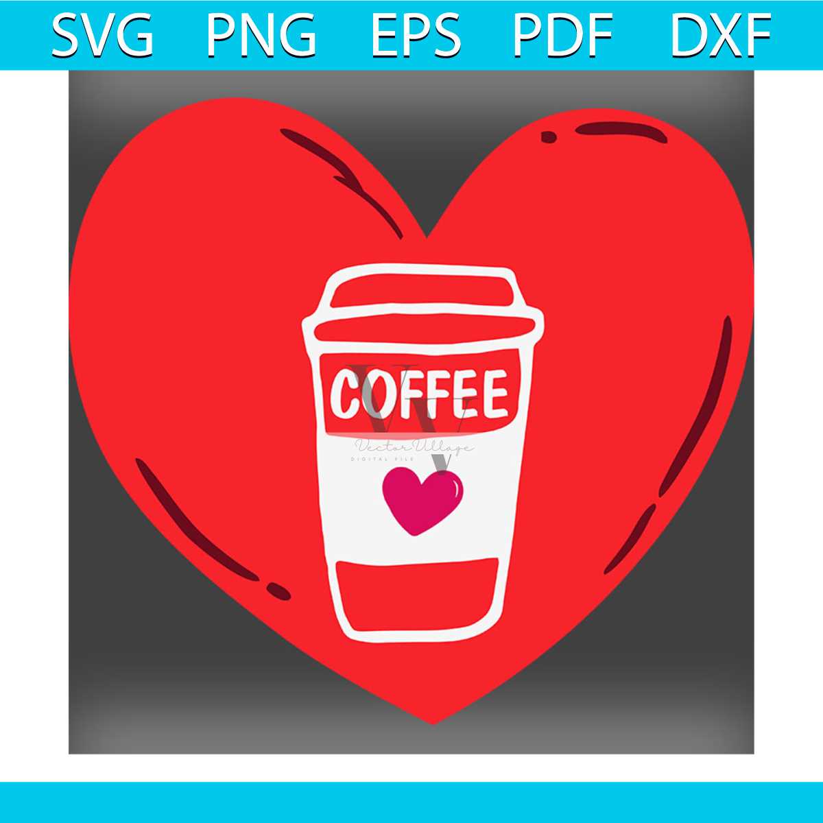 Cute Heart Valentine Coffee Svg, Valentine Svg, Coffee Svg, | Inspire ...