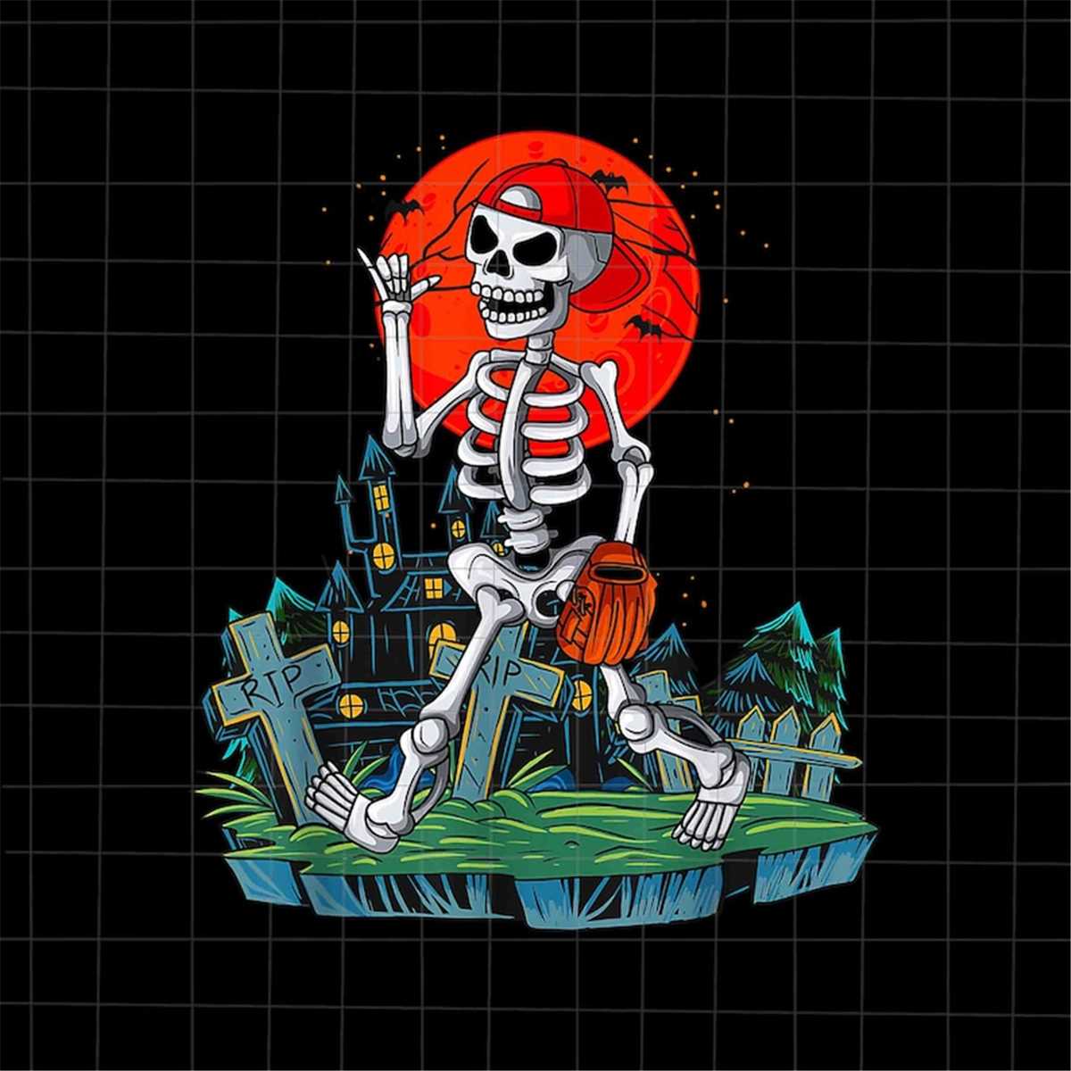 Skeleton Player Baseball Halloween Png, Baseball Halloween P | Inspire ...