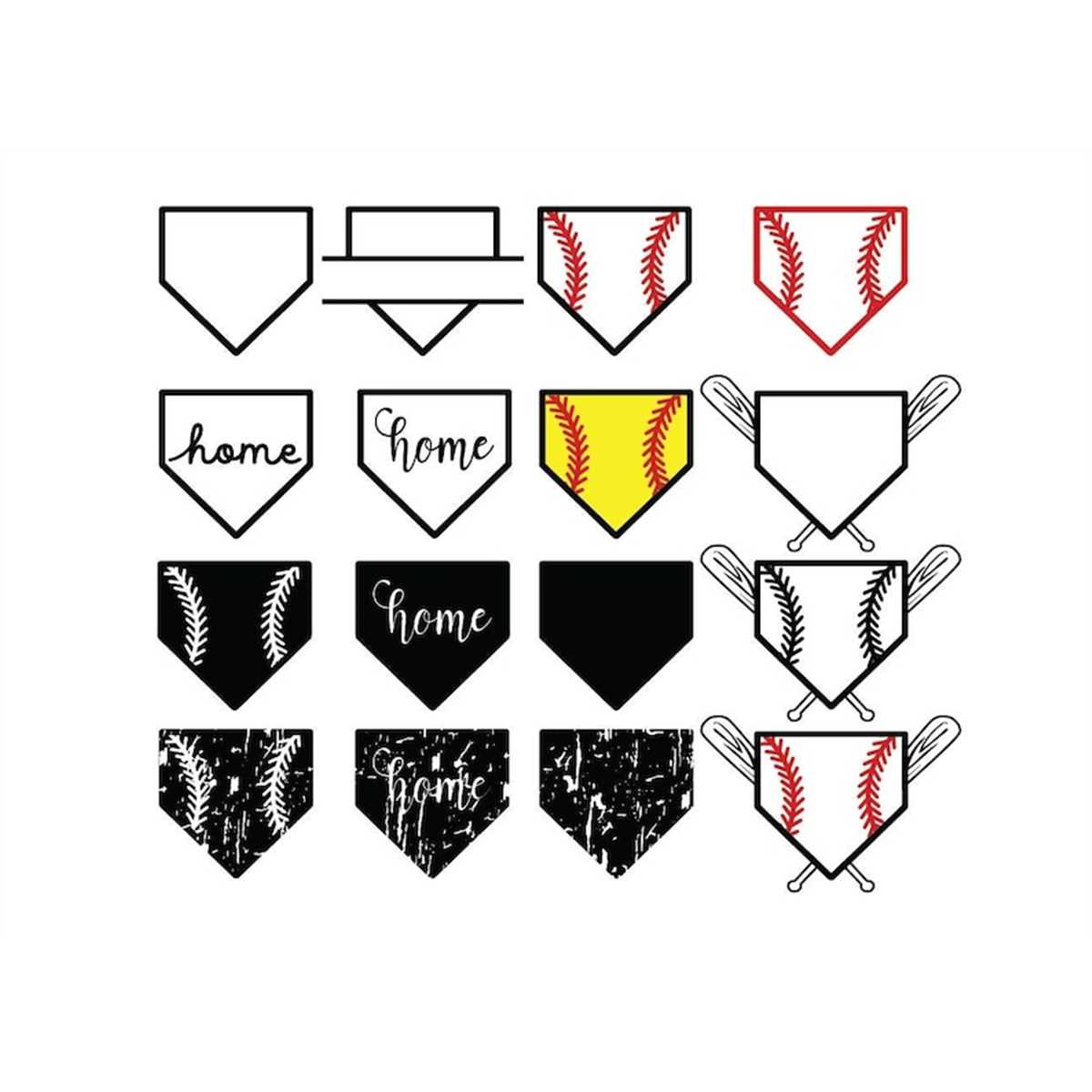 HOME PLATE SVG, Baseball Home Plate Svg, Stitches svg, Baseb - Inspire ...