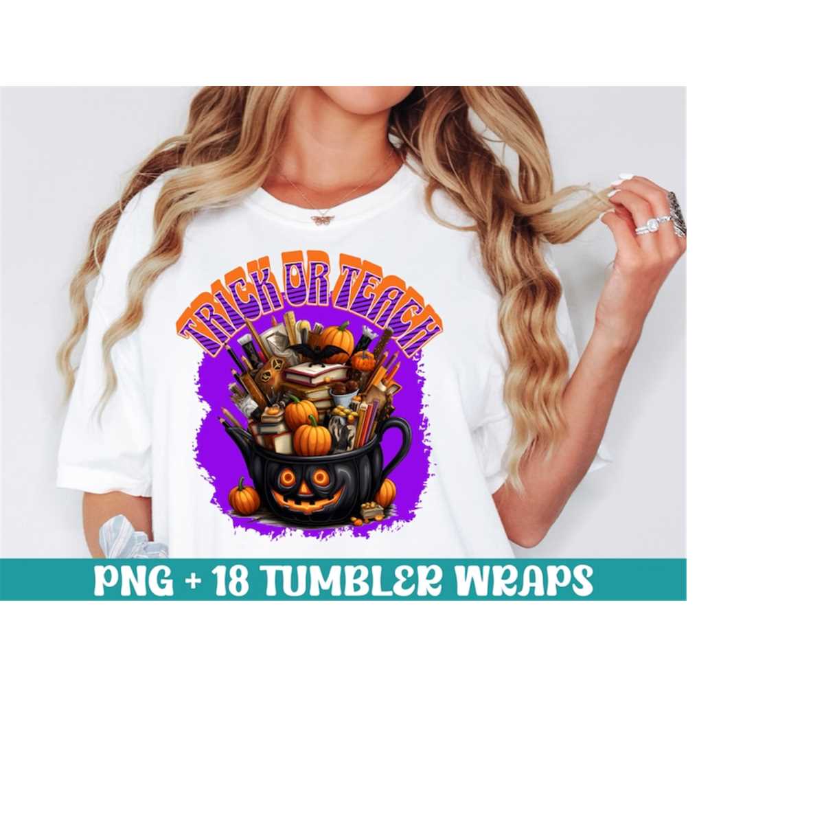 Trick or Teach Png, Teacher Halloween, Spooky Season Png, Te | Inspire ...
