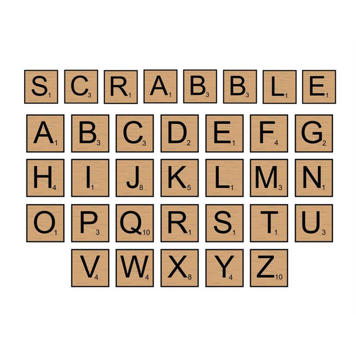 SCRABBLE TILES SVG Files, Scrabble Tiles Clipart, Scrabble T - Inspire ...