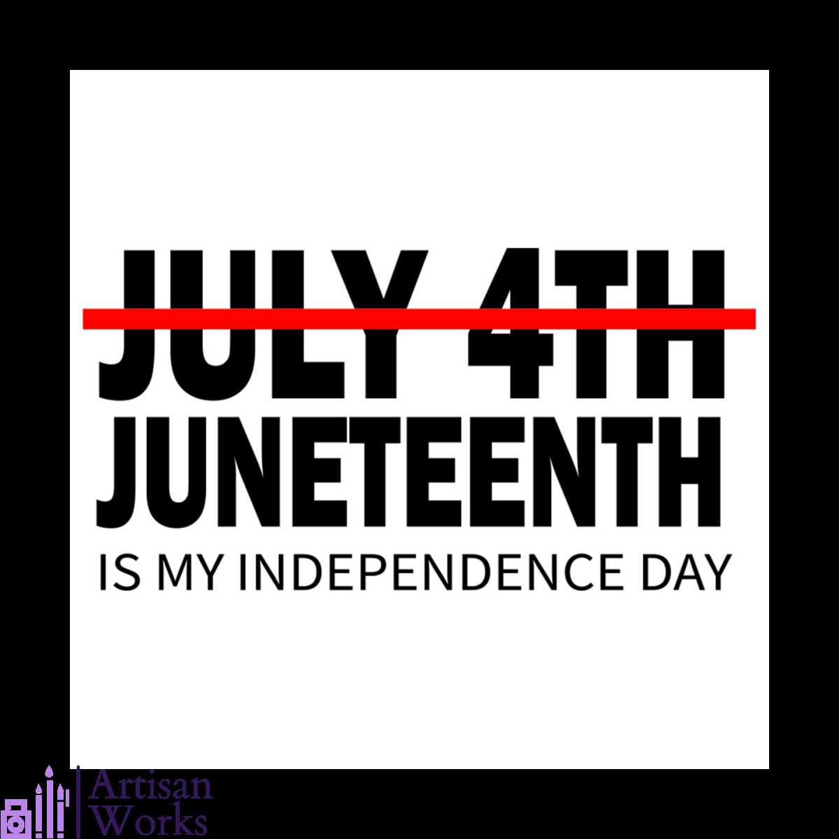 Juneteenth Is My Independence Day Not July 4th SVG, DXF, EPS | Inspire ...