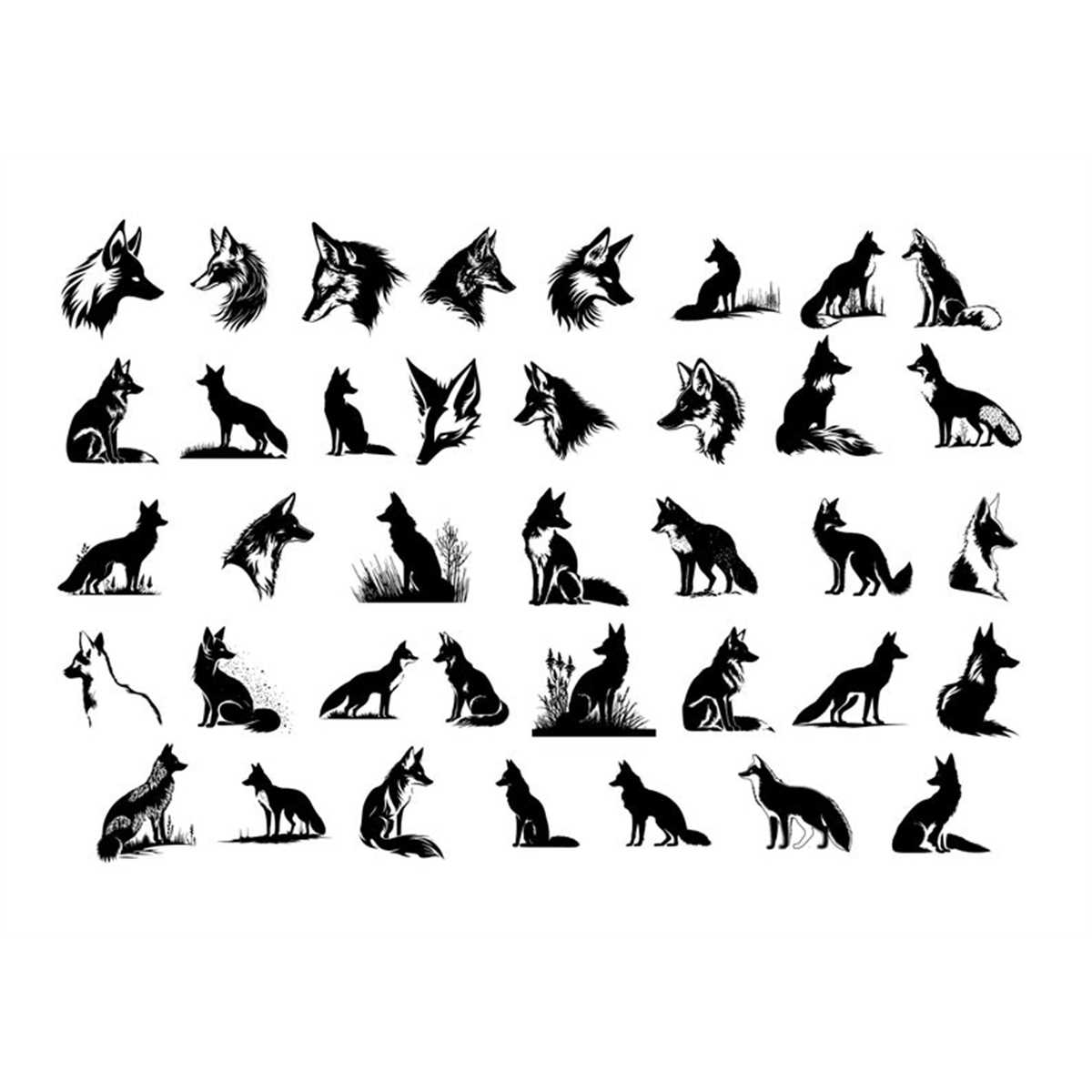 FOX SVG, FOX Clipart, Fox svg cut files for Cricut, Fox Silh - Inspire ...