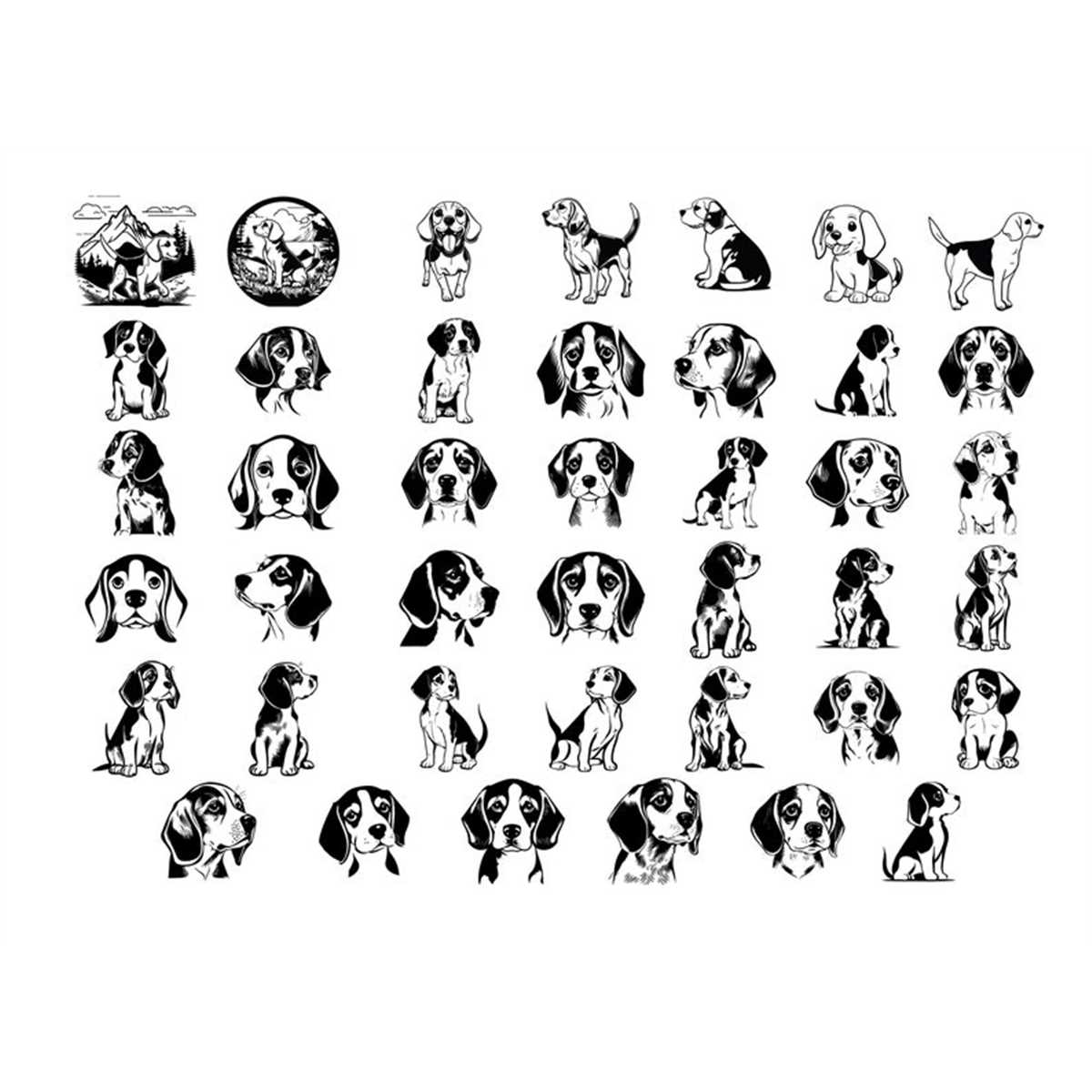 BEAGLE SVG, BEAGLE Clipart, Beagle Svg Files For Cricut, Bea | Inspire ...