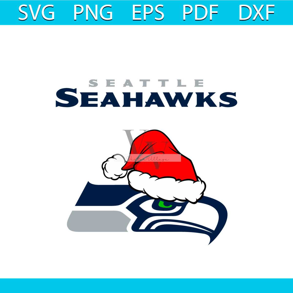 Seattle Seahawks Christmas NFL Logo SVG Cutting Digital File | Inspire ...