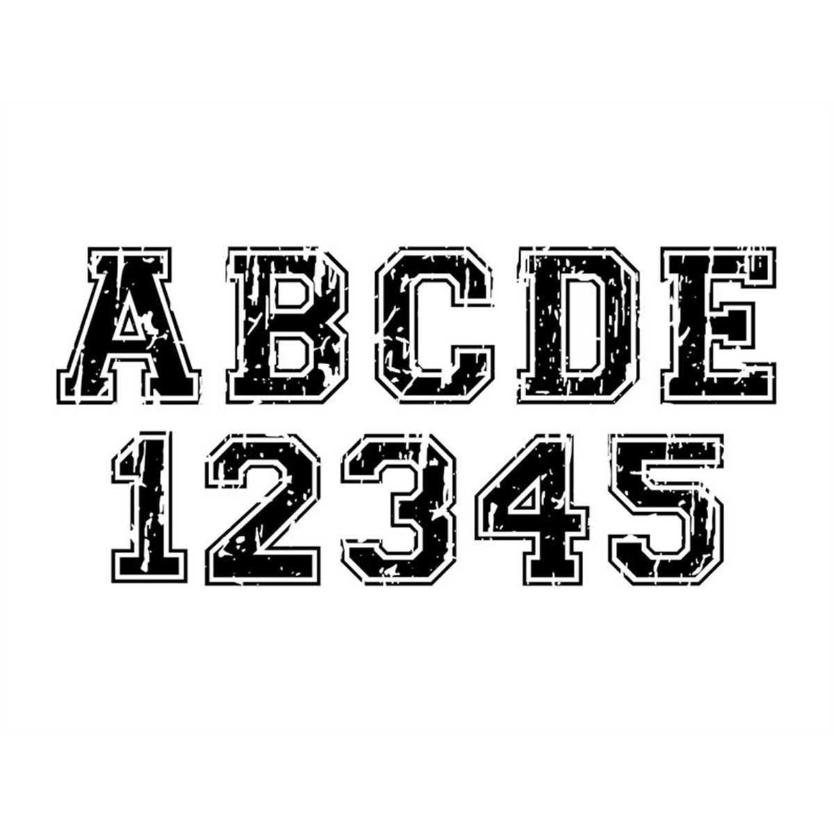 VARSITY DISTRESSED FONT Svg, Varsity distressed alphabet svg | Inspire ...