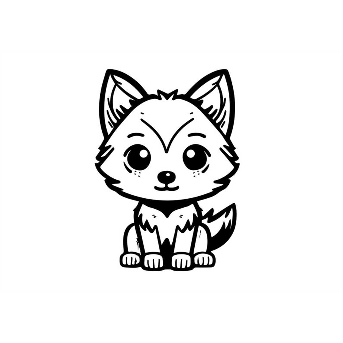 CUTE WOLF SVG, Cute Wolf Svg, Cute Wolf Clipart, Cute Wolf S | Inspire ...