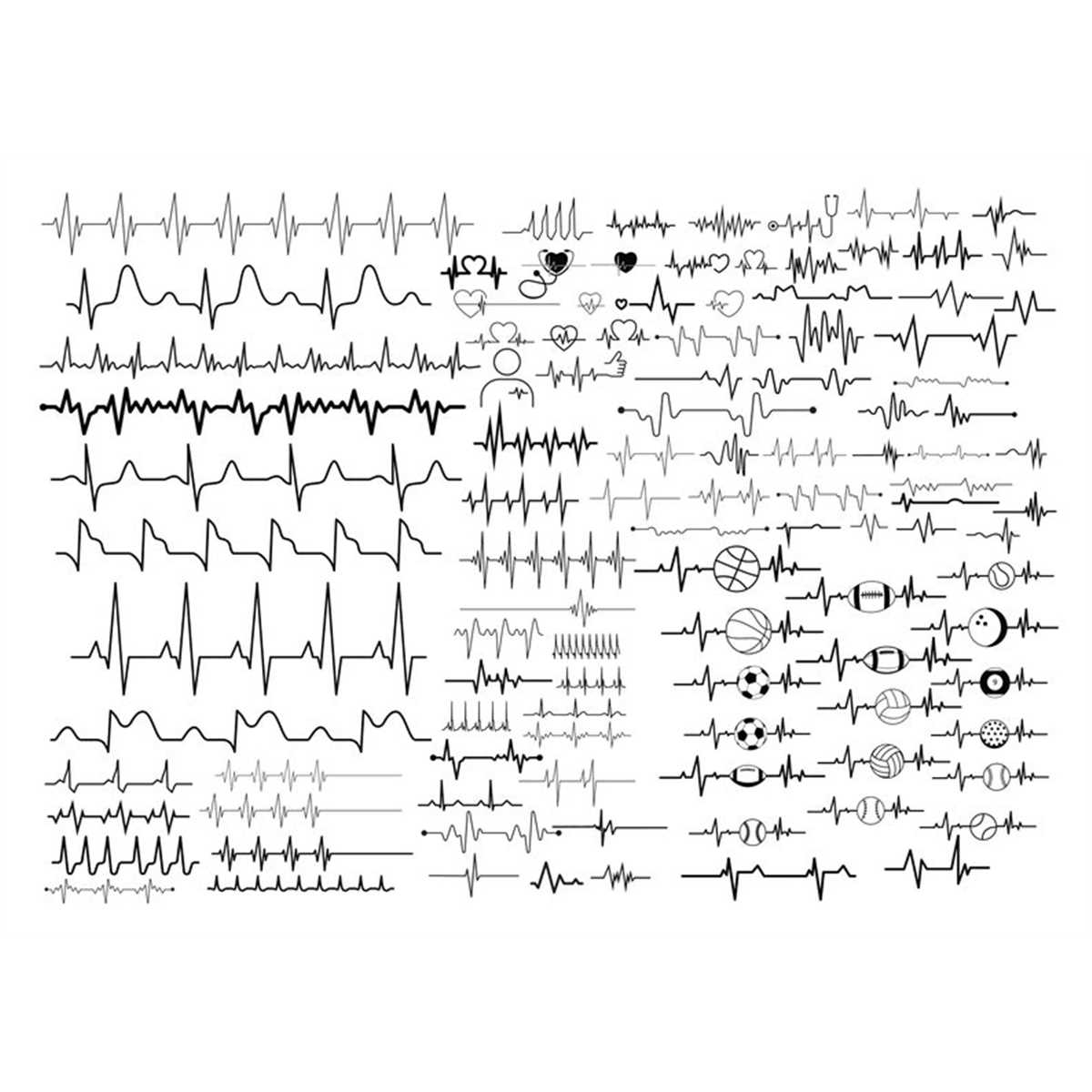 HEARTBEAT SVG Bundle, HEARTBEAT Clipart, Heartbeat Svg cut f - Inspire ...