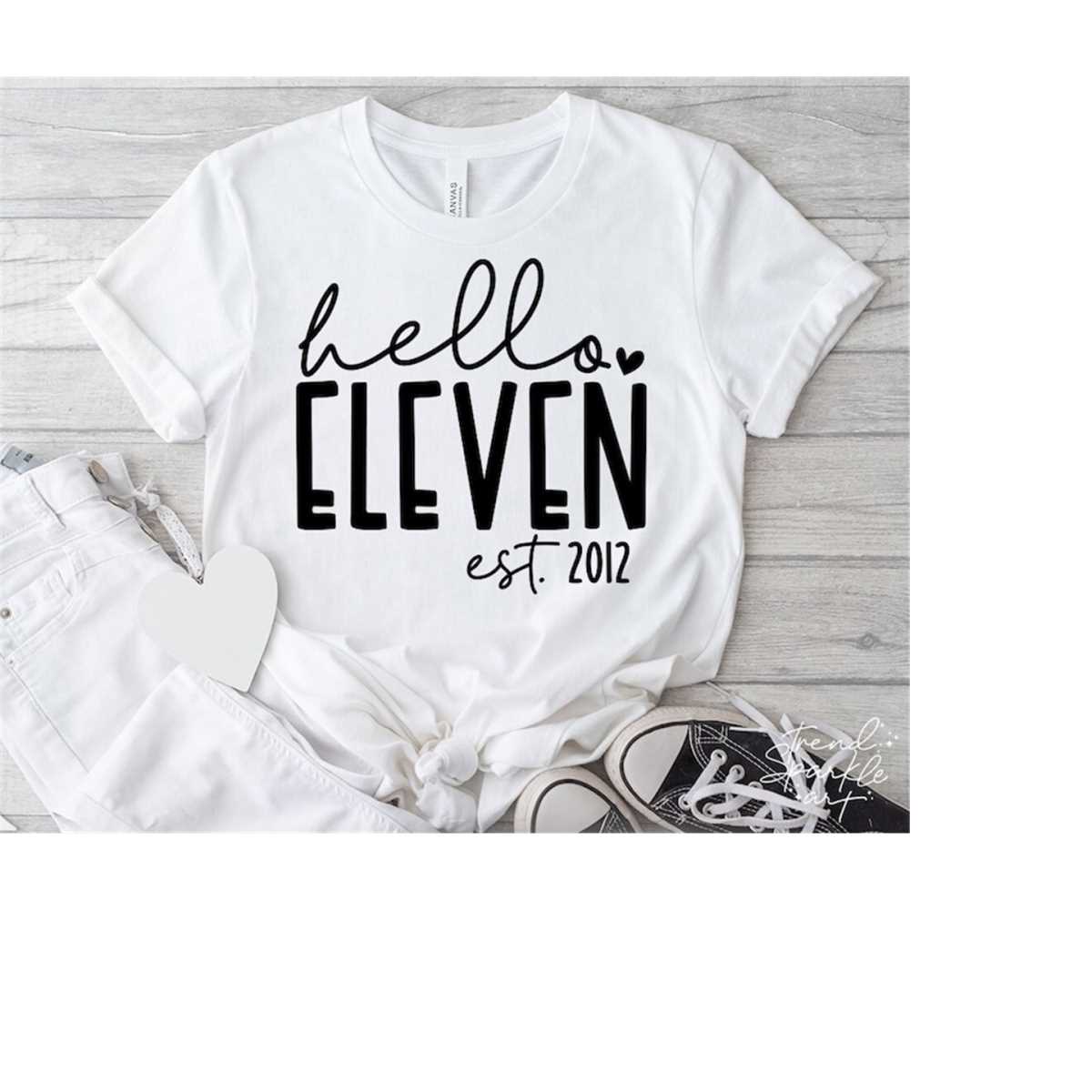 Hello Eleven SVG, PNG, 11th Birthday Svg, Birthday Girl Svg, | Inspire ...