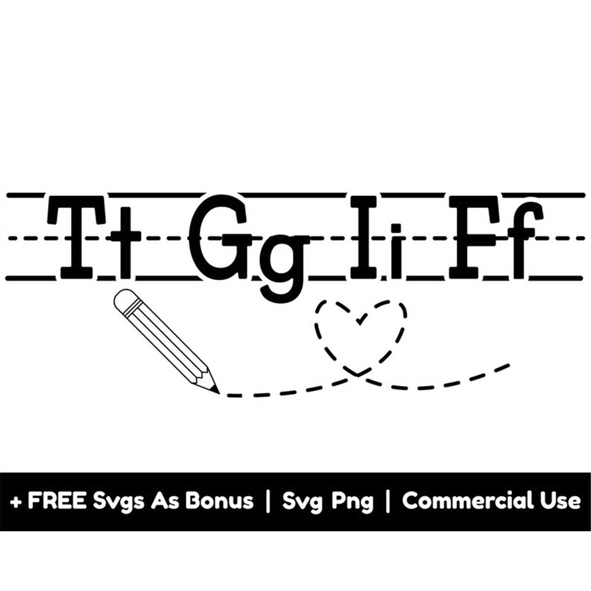 Tt Gg Ii Ff svg, Pencil Clipart Image Svg, Funny Kindergarte - Inspire ...
