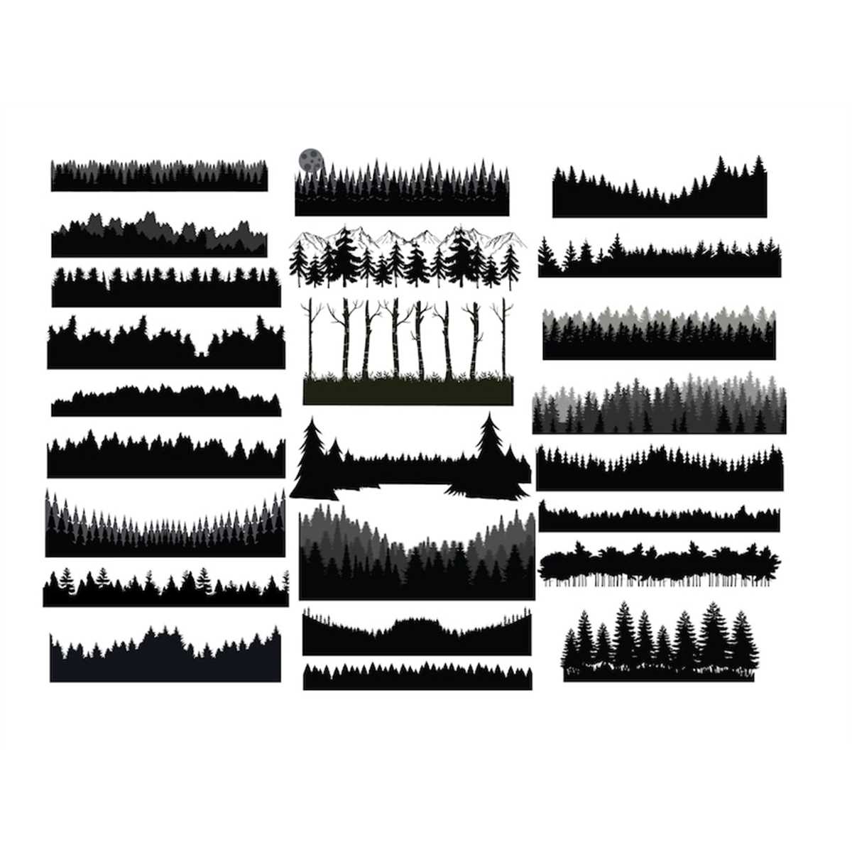 FOREST SVG Bundle, Forest Clipart, Tree SVG, Woods Svg, Fore - Inspire ...