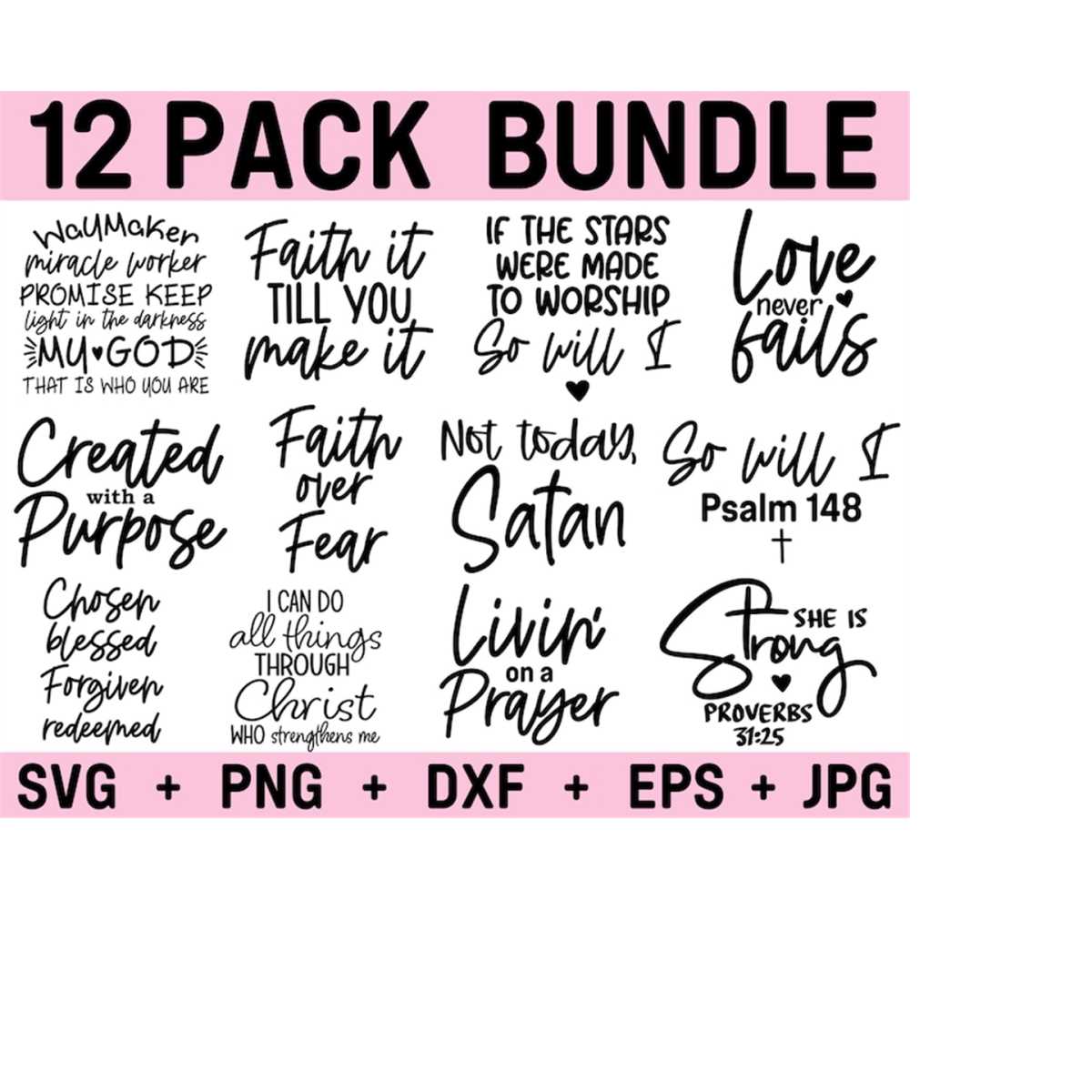 Christian Bundle SVG, Bible Verse Bundle, Spiritual Bundle, | Inspire ...