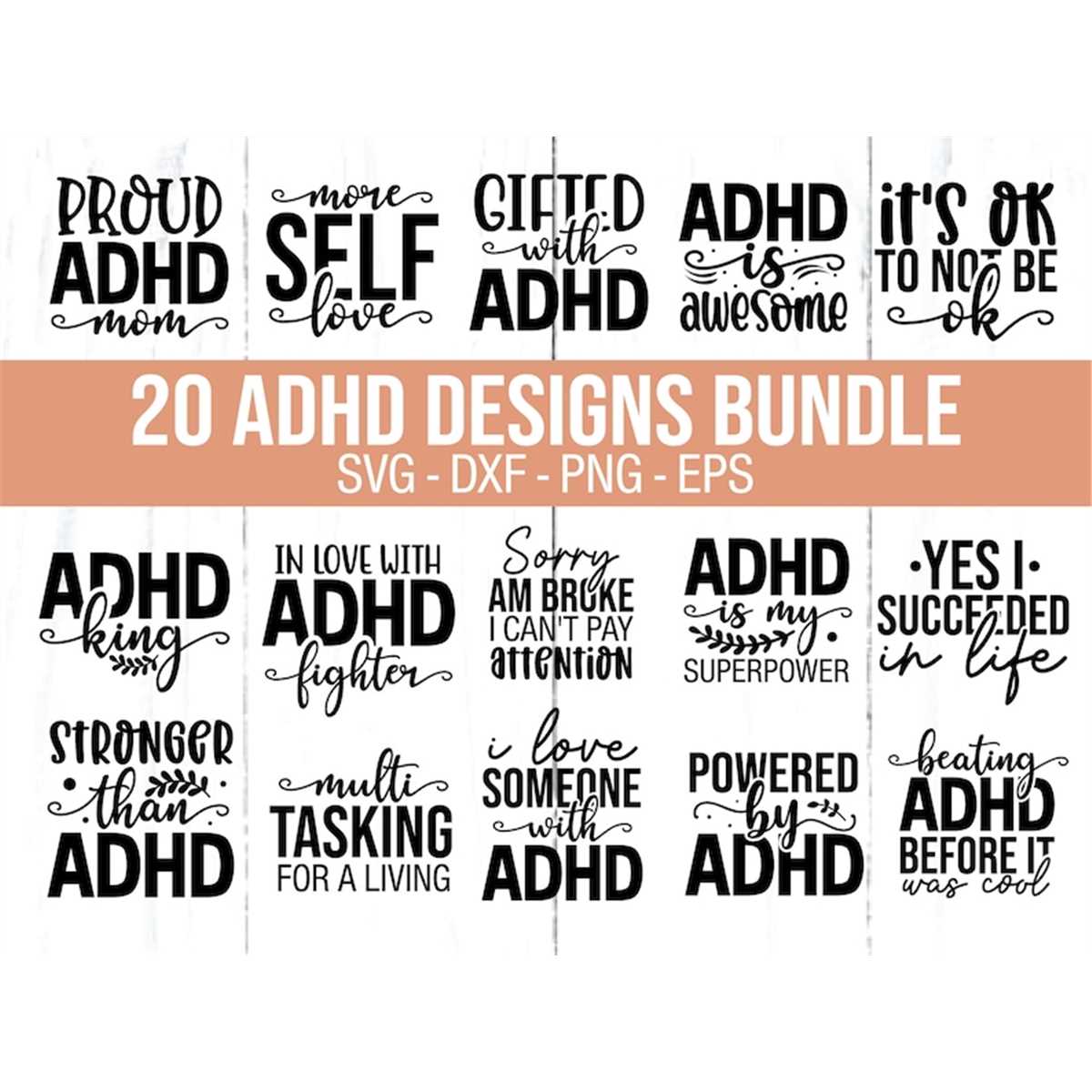 20 ADHD SVG Bundle, ADHD Awareness, Adhd Cut File, Kid Aware - Inspire ...